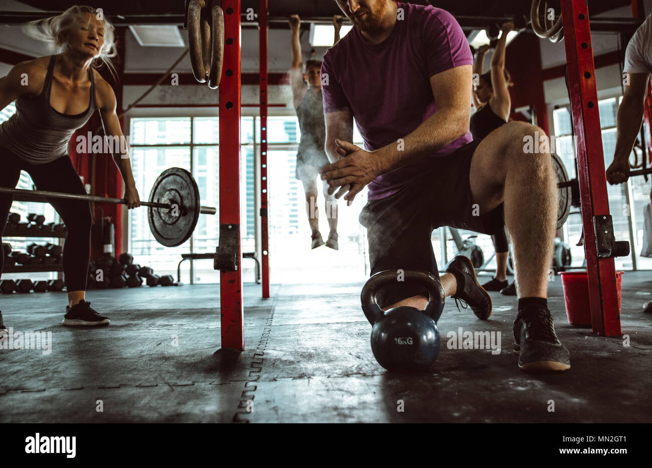 Functional training class working out Stock Photo - Alamy