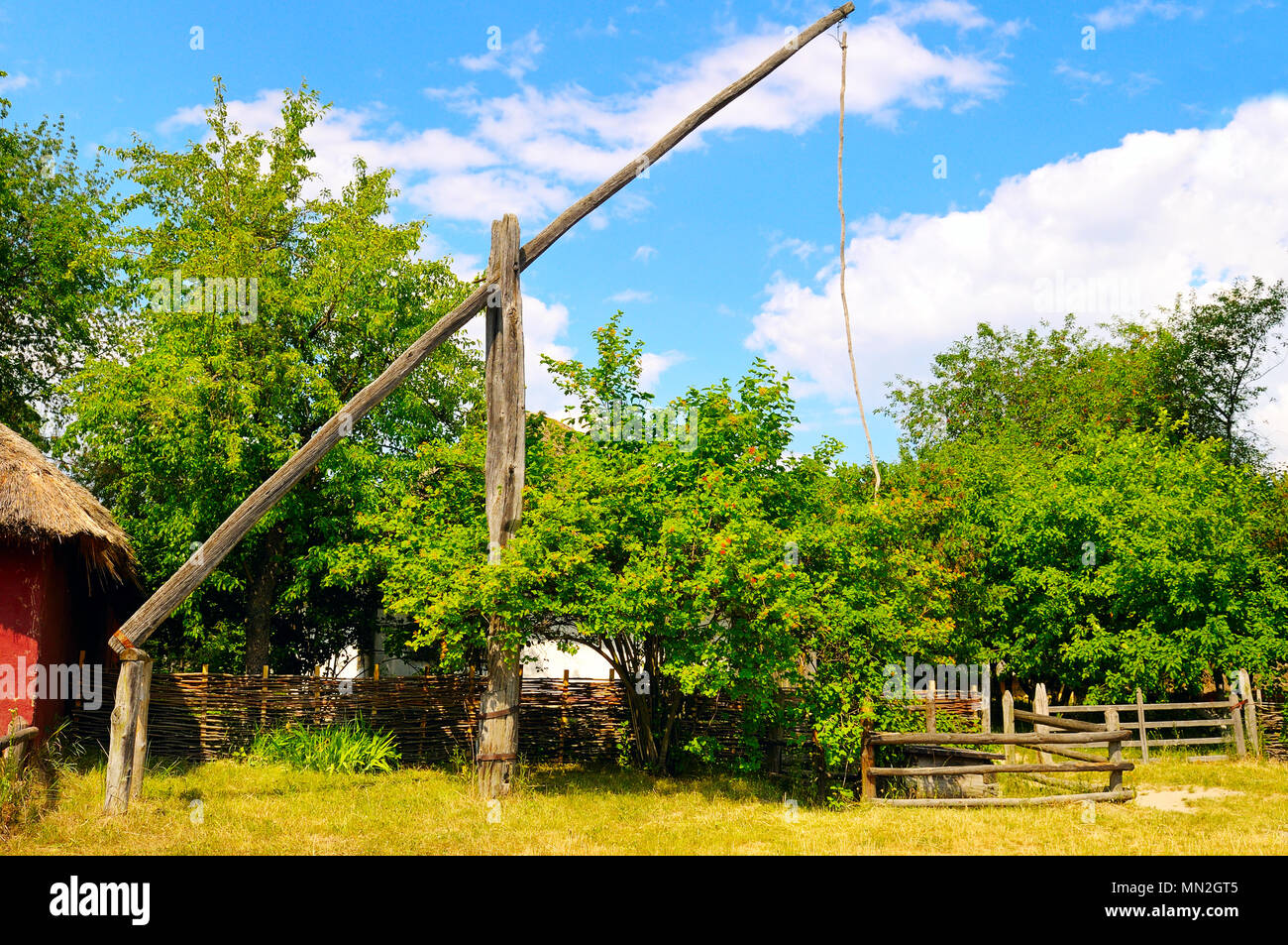 Well with crane hi-res stock photography and images - Alamy