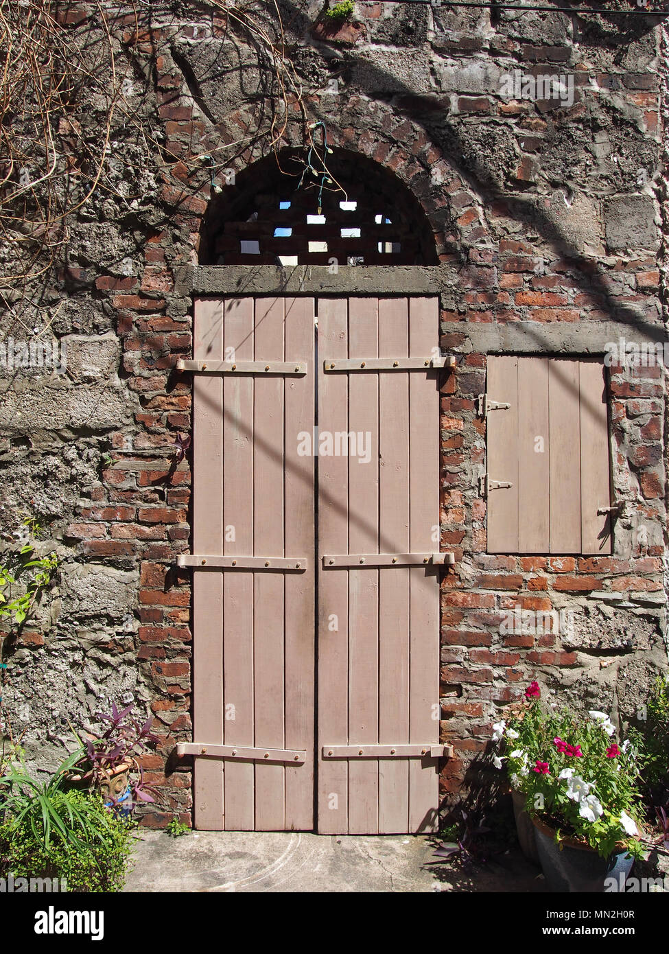 Old Spanish Style Door and Shutter in St. Augustine, Florida, USA, 2018 ...