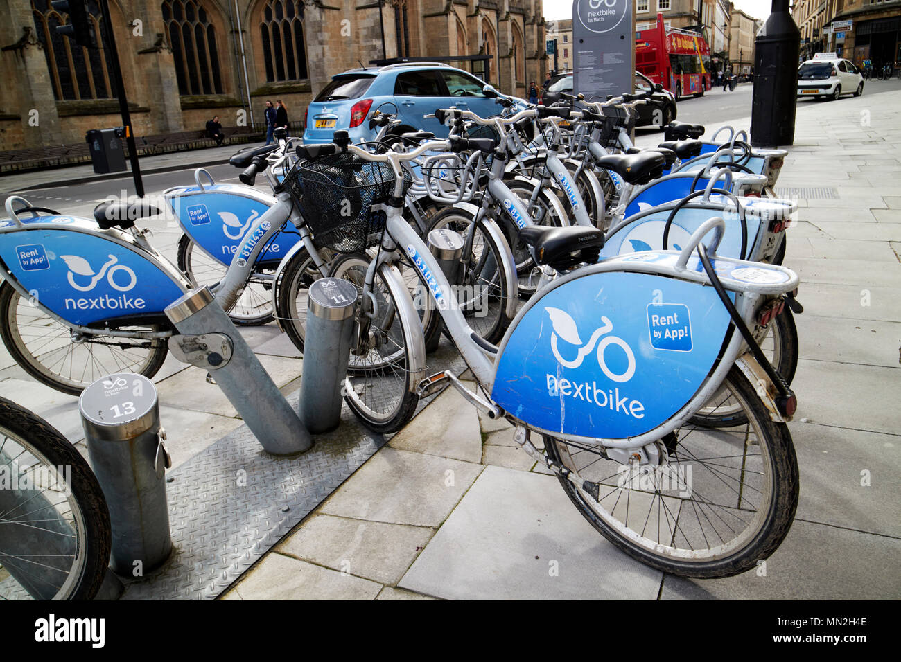 nextbike bike sharing scheme in central Bath England UK Stock Photo - Alamy