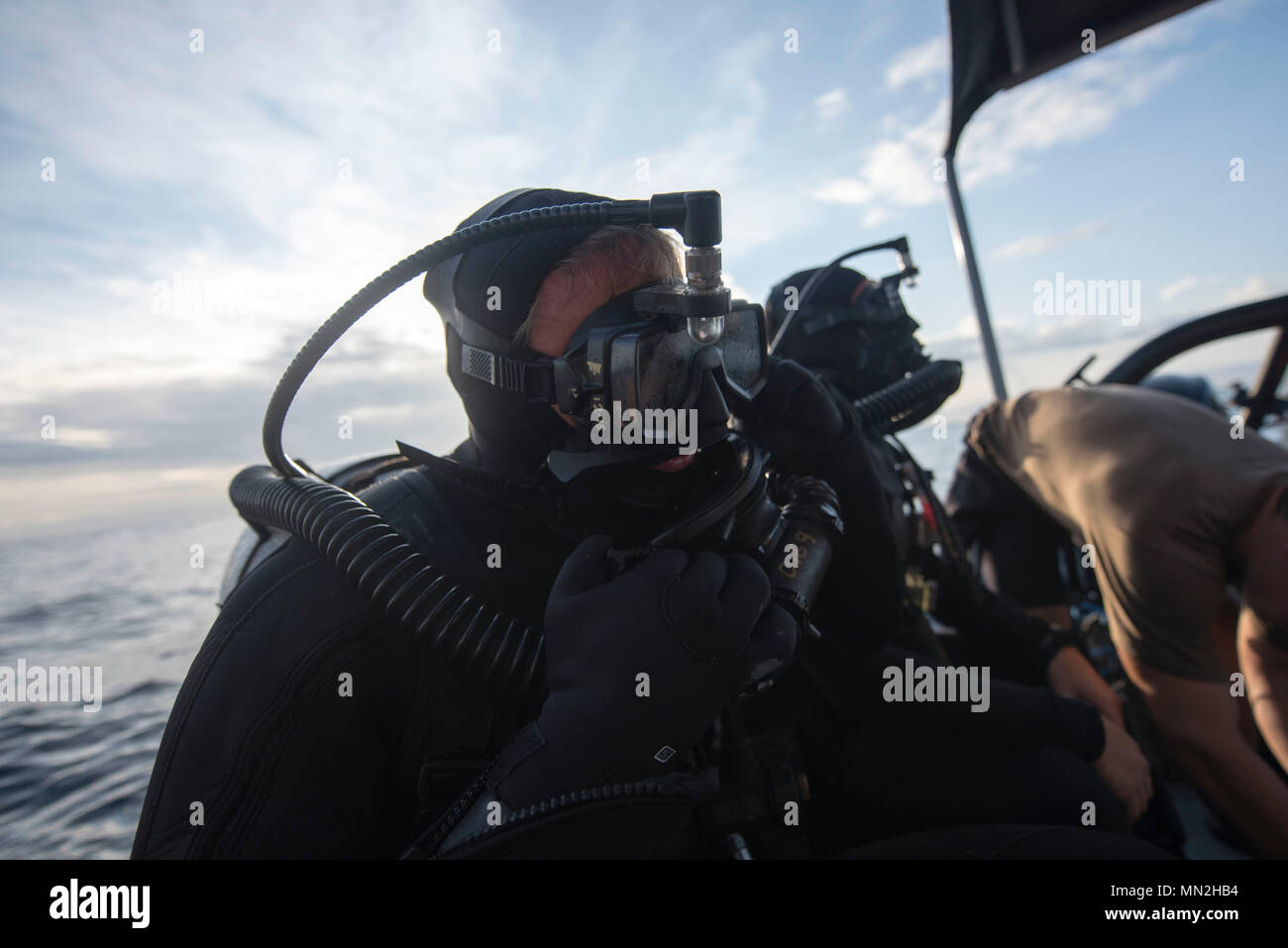 170816-N-SF508-021 ATLANTIC OCEAN (Aug. 16, 2017) A Sailor assigned to ...