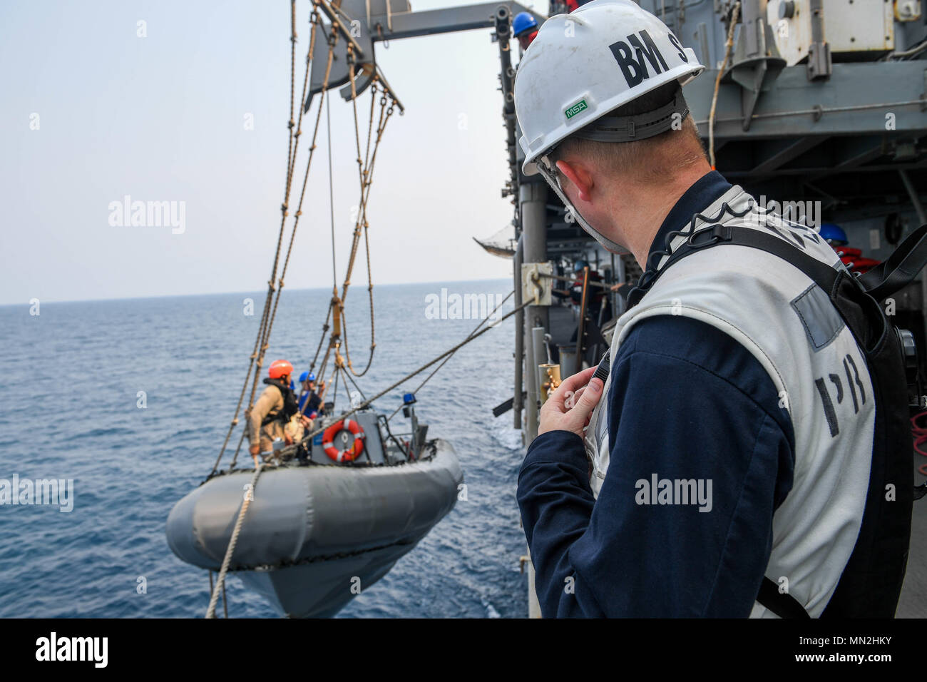 170815-N-VR594-0056 ARABIAN GULF (Aug. 15, 2017) Boatswain's Mate 1st ...