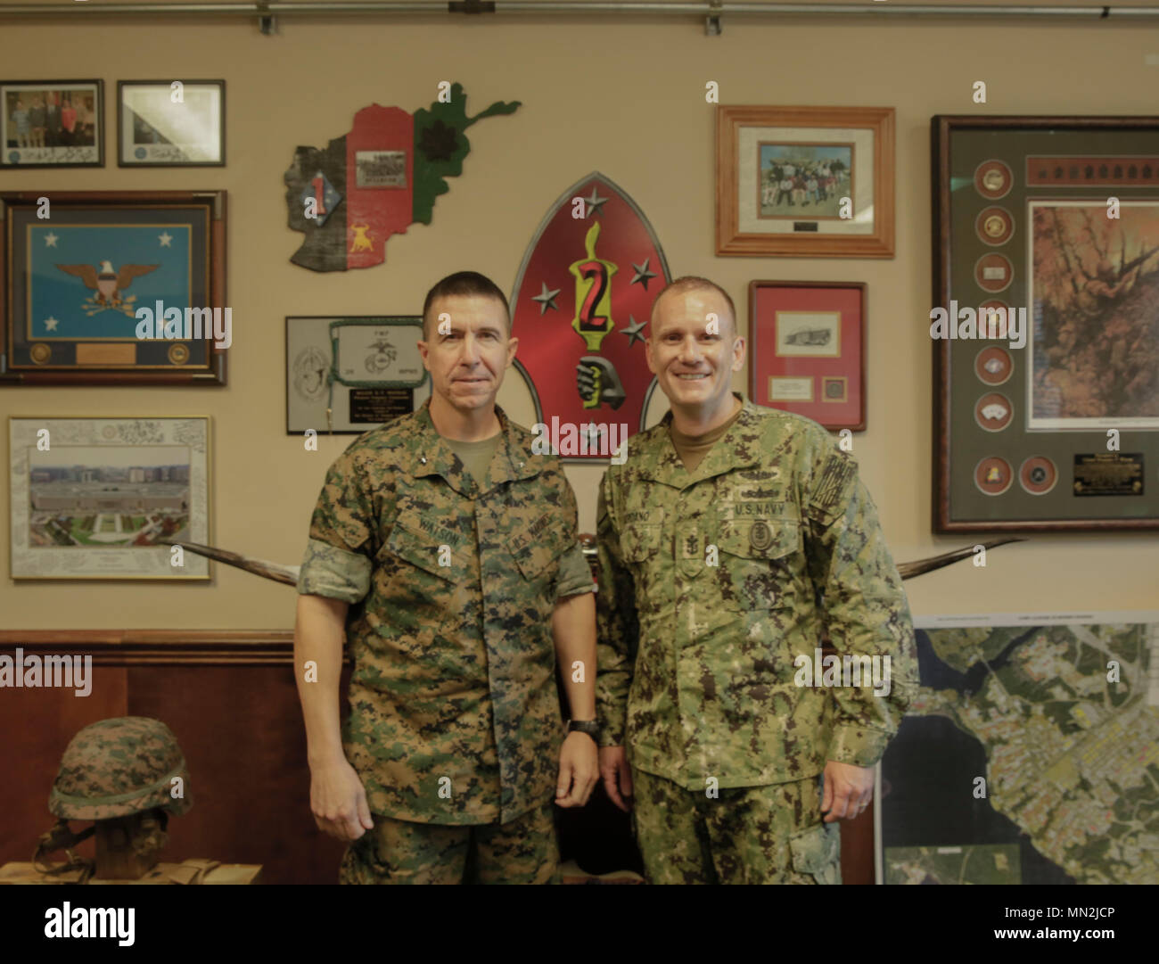 Brig. Gen. Benjamin T. Watson (left) and MCPON Steven S. Giordano ...