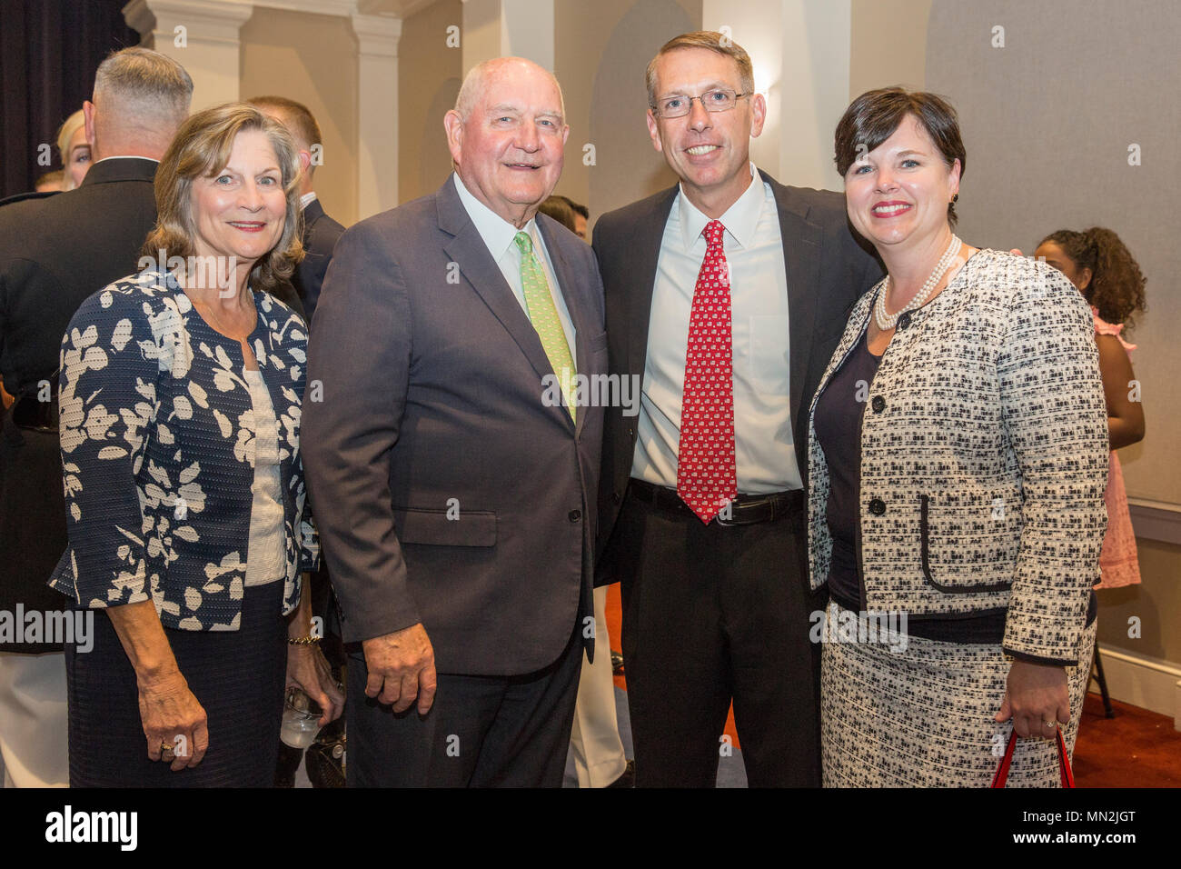 Sonny Perdue, middle left, 31st United States secretary of Agriculture ...