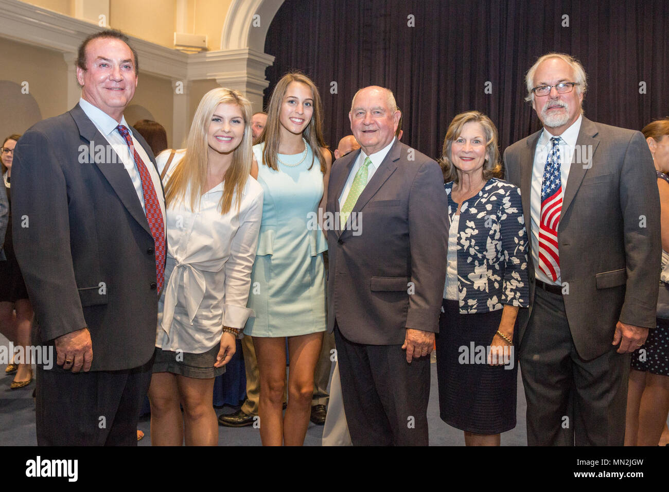 Sonny Perdue, middle right, 31st United States secretary of Agriculture ...