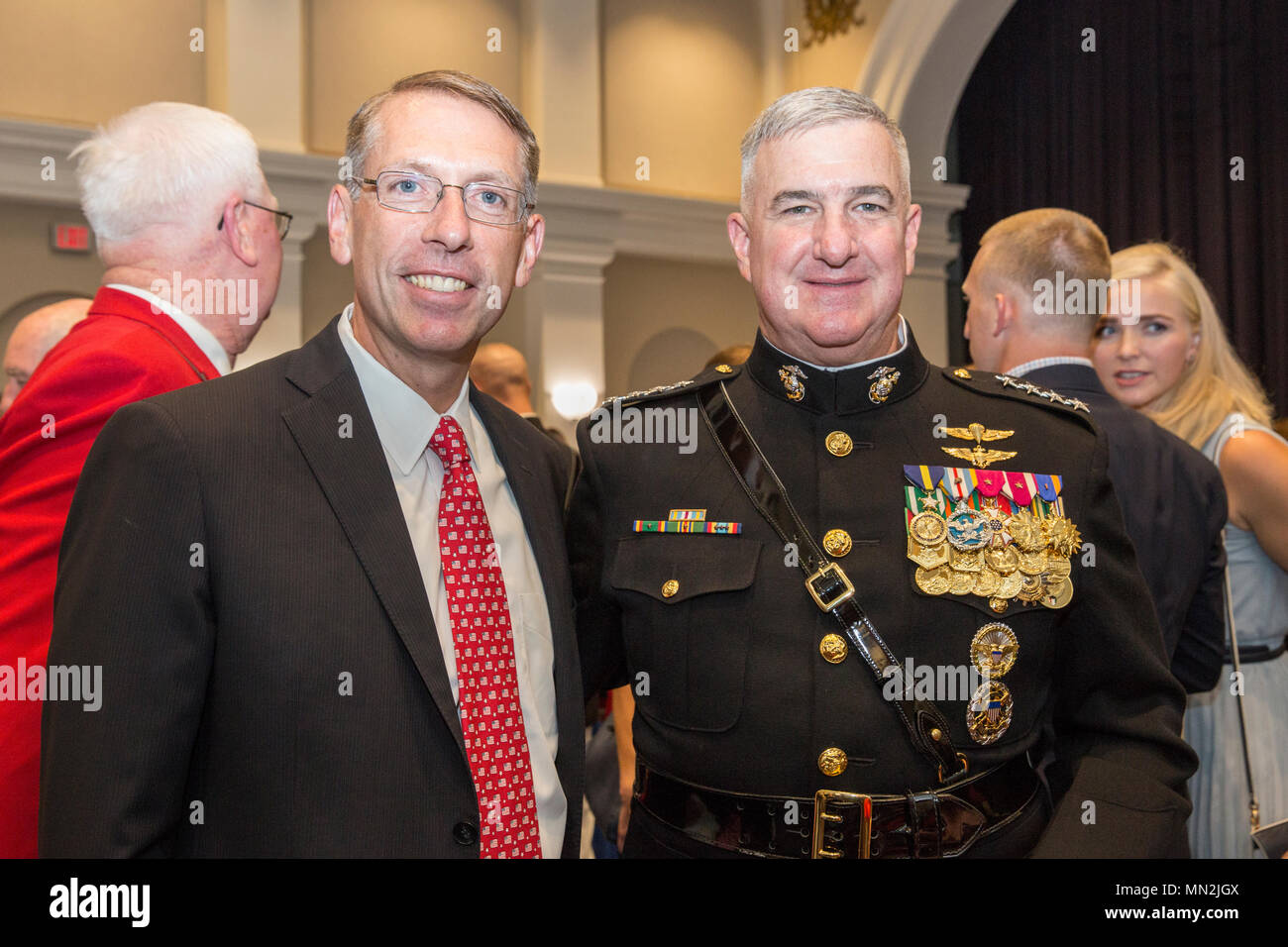U.S. Marine Corps Gen. Glenn M. Walters, right, assistant commandant of ...