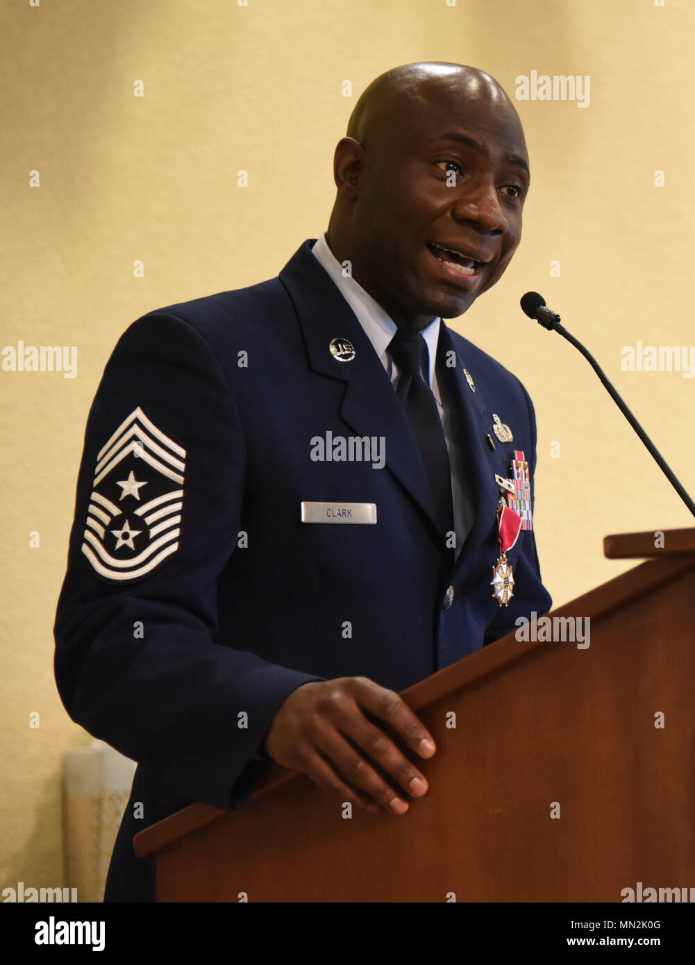 Chief Master Sgt. Vegas Clark, former 81st Training Wing command chief ...