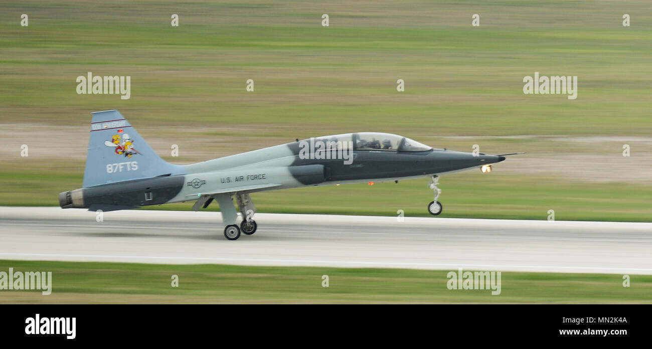 Lt. Col. Thomas Allen, 87th Flying Training Squadron commander, lands a ...