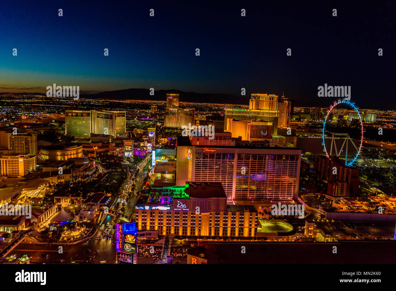 Las Vegas Strip Night Aerial High Resolution Stock Photography and Images - Alamy