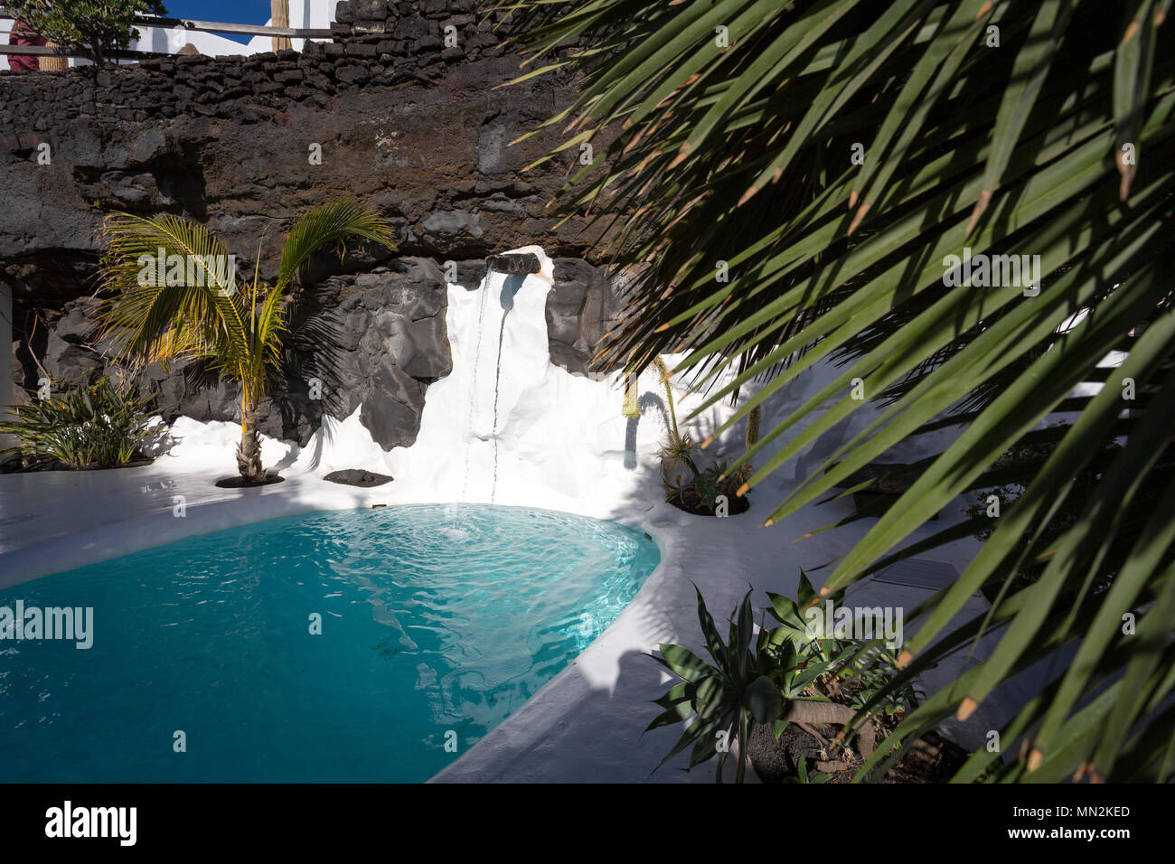 TAHICHE, LANZAROTE, CANARY ISLANDS, SPAIN: The pool outside in the ...