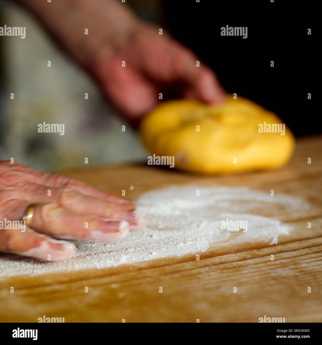 Tortellini, preparation of the traditional home made pasta of Modena ...