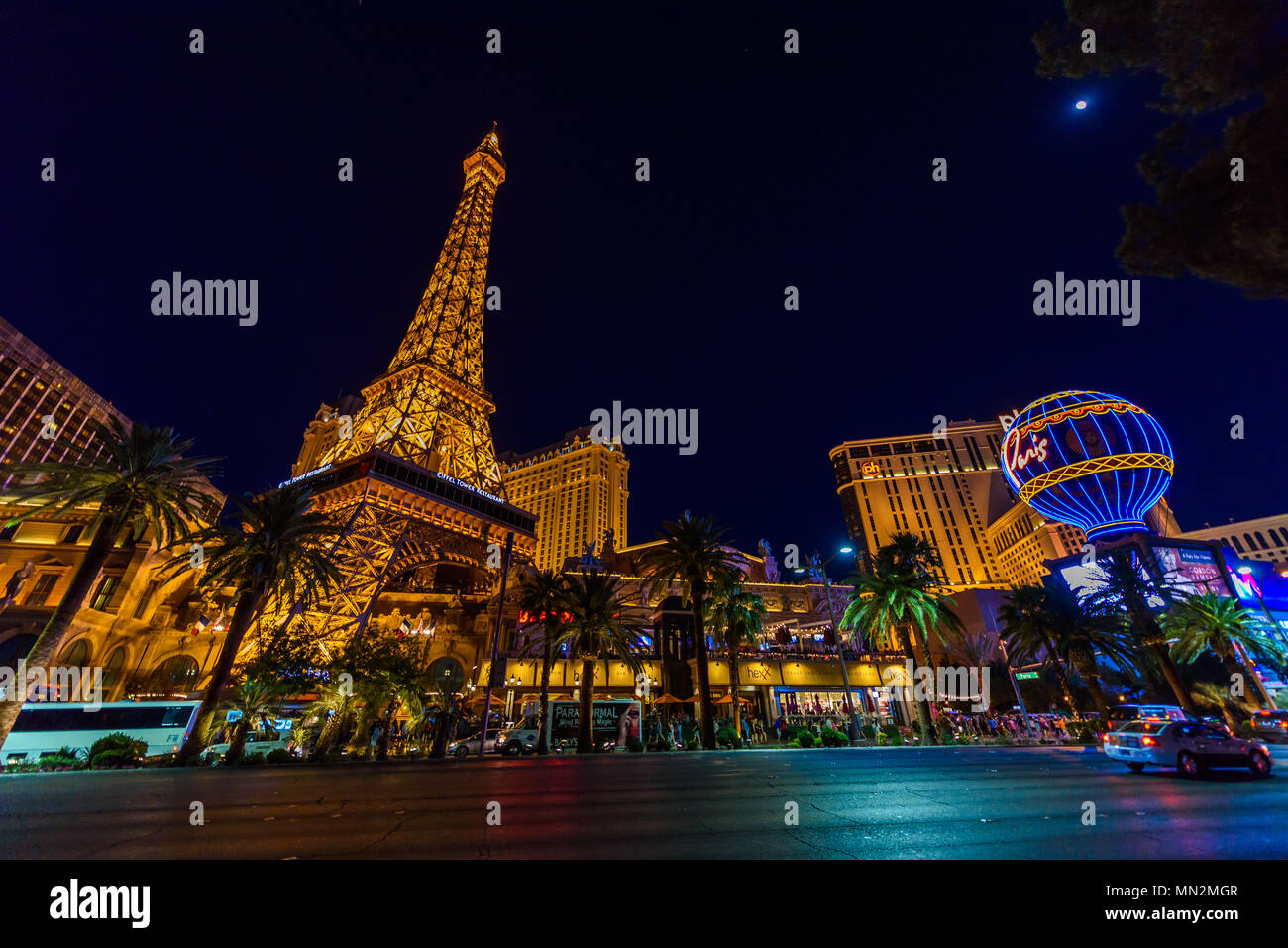Las Vegas strip in Nevada as seen at night USA Stock Photo - Alamy