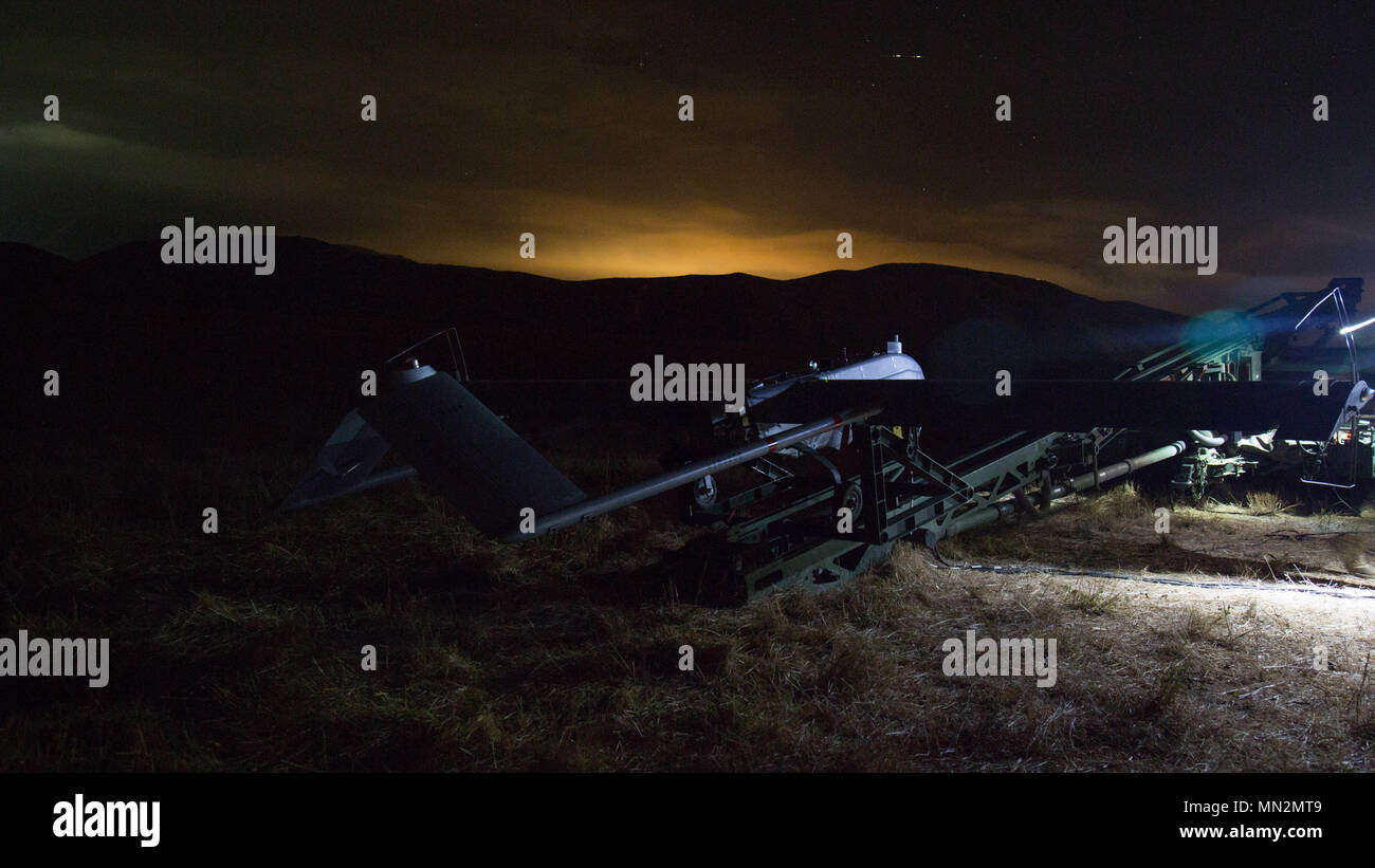 An RQ-7 Shadow Tactical Unmanned Aircraft System ready for take-off on ...