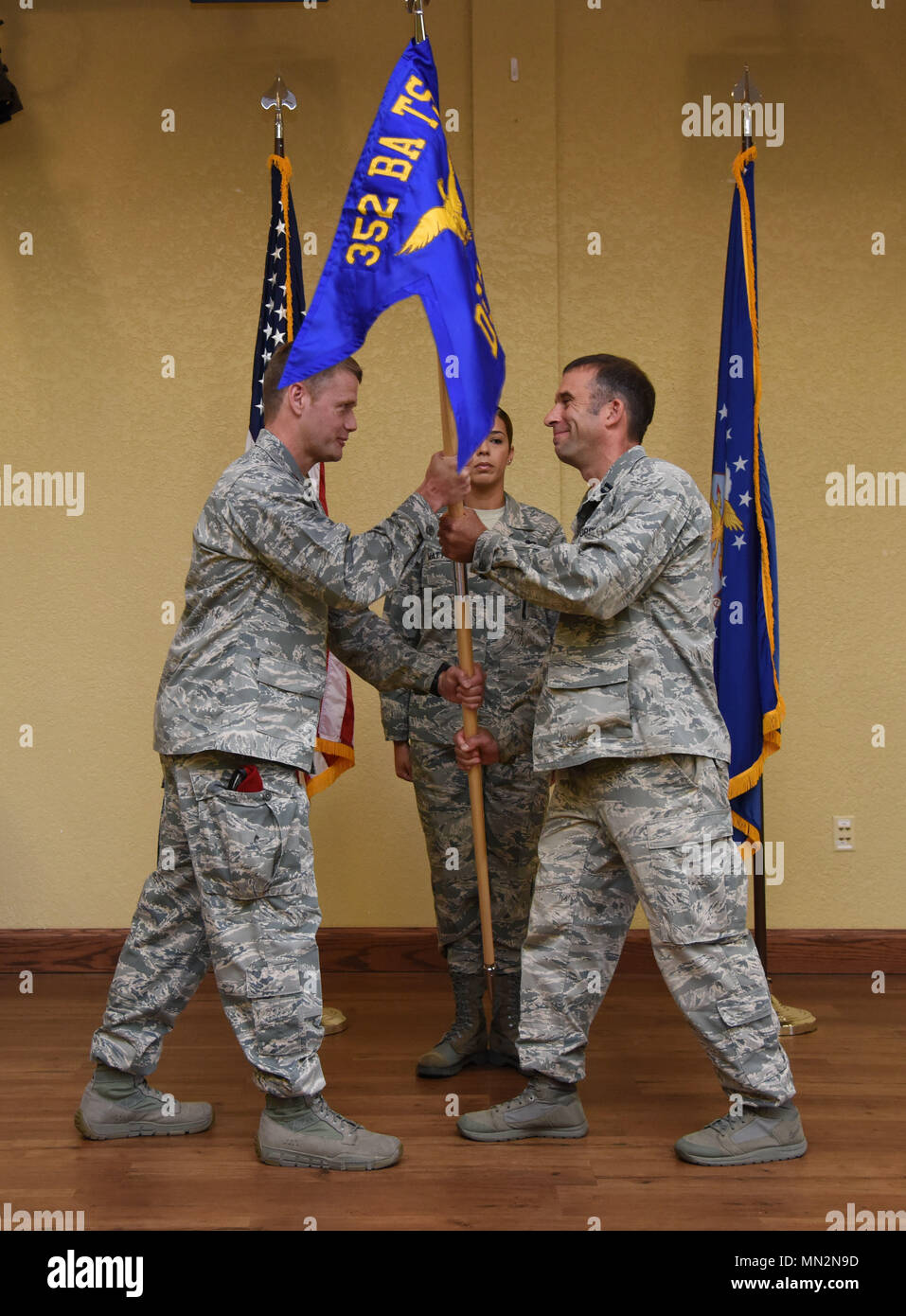 Maj. Trent Joy, 352nd Battlefield Airmen Training Squadron commander ...