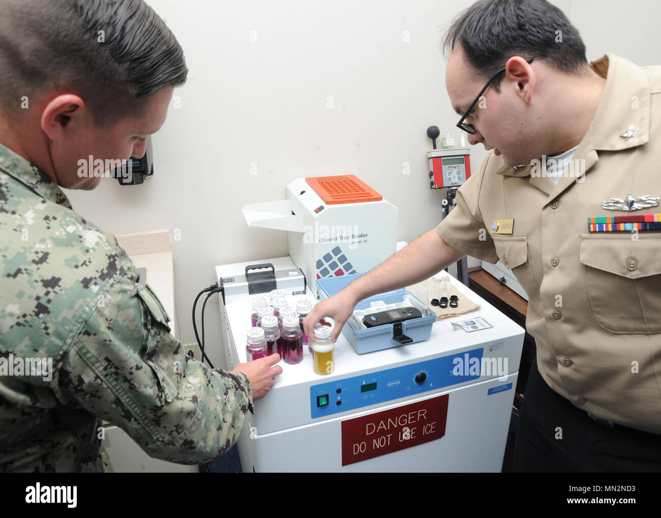 Hospital Corpsman Second Class Jonathan Harris and Hospital Corpsman ...