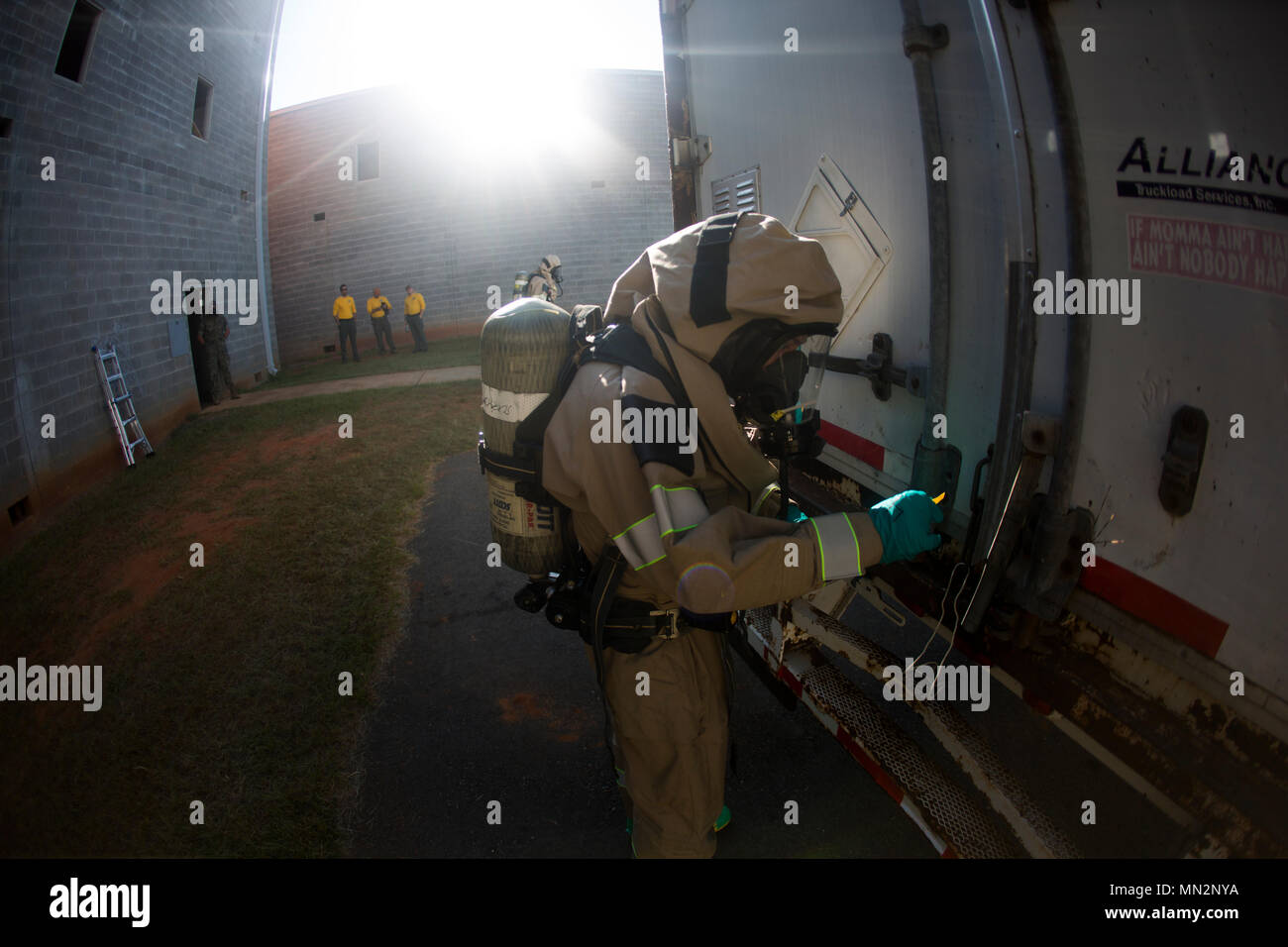 U.S. Marine Corps Lance Cpl. Bradley Kitchens, a chemical, biological ...