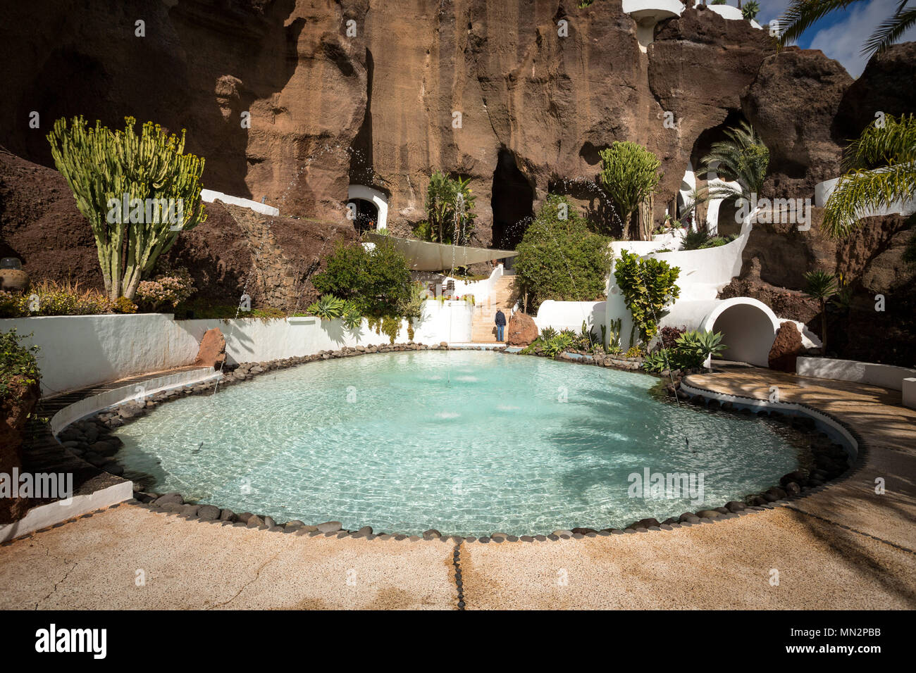 LAGOMAR MUSEUM, LANZAROTE, CANARY ISLANDS, SPAIN: The swimming pool at ...