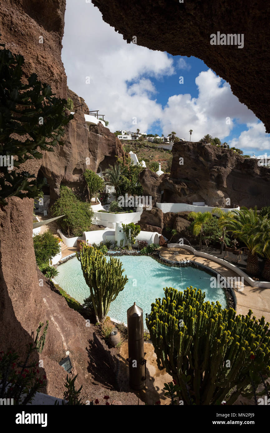 LAGOMAR MUSEUM, LANZAROTE, CANARY ISLANDS, SPAIN: The swimming pool at ...
