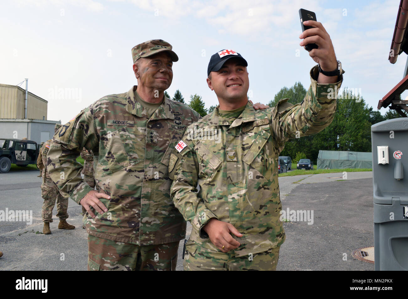 Commanding General of U.S. Army Europe, Lt. Gen. Ben Hodges poses for a ...