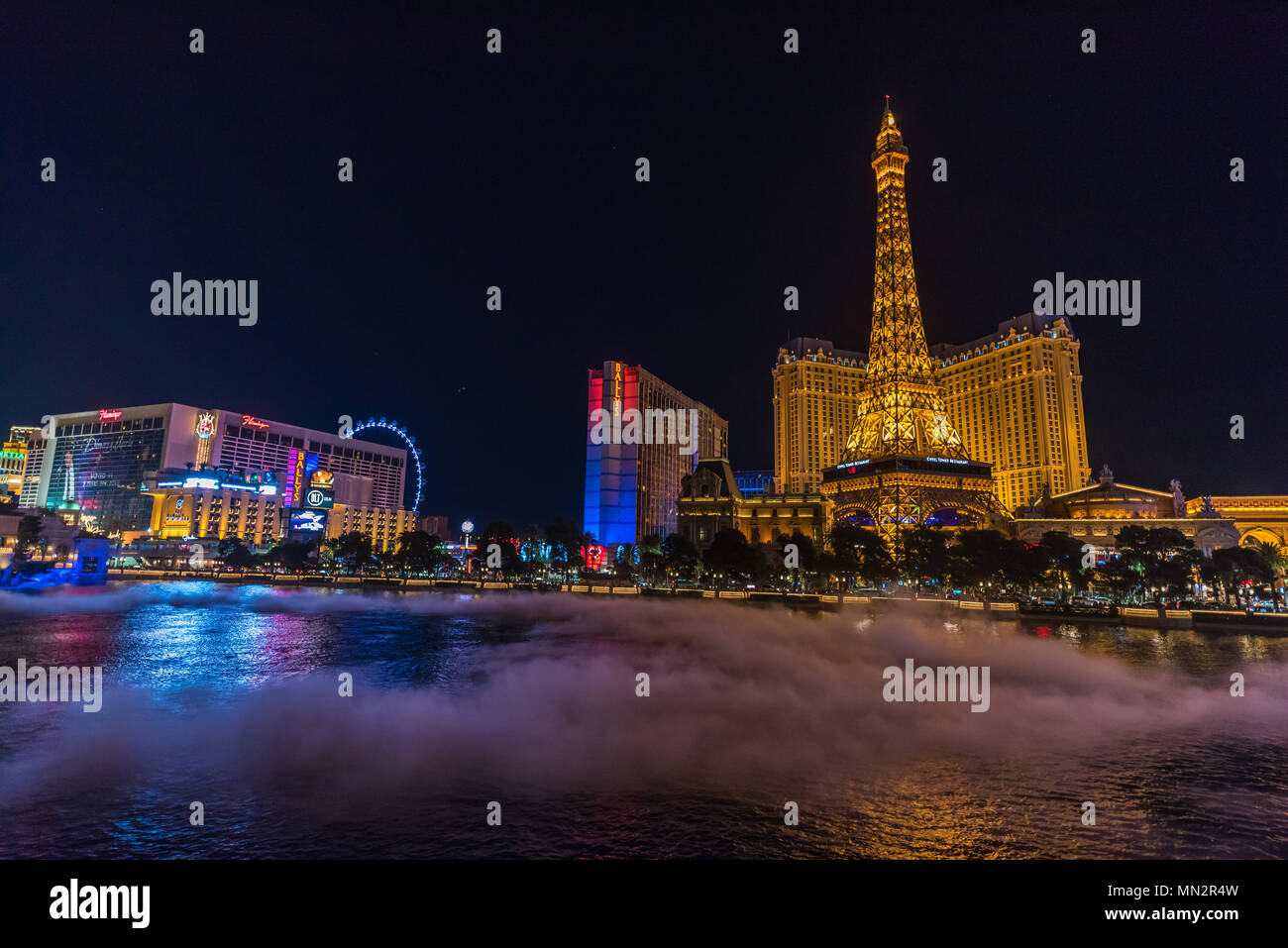 Las Vegas strip in Nevada as seen at night USA Stock Photo - Alamy