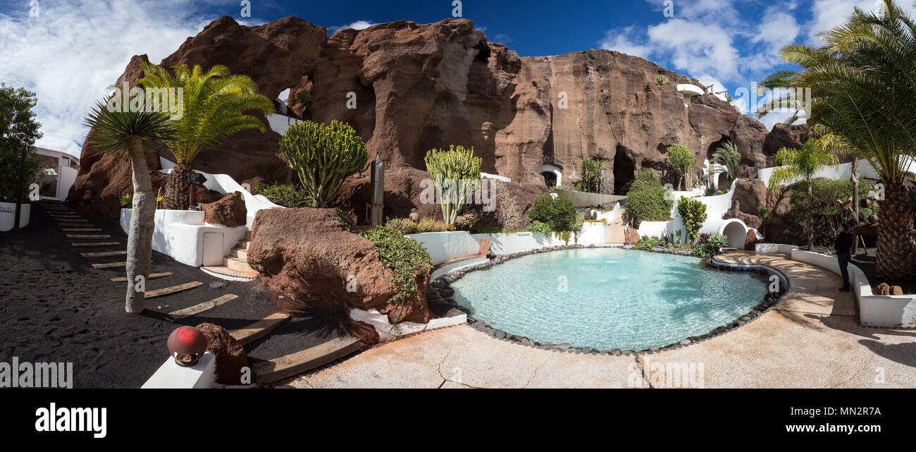 LAGOMAR MUSEUM, LANZAROTE, CANARY ISLANDS, SPAIN: Panorama of the ...