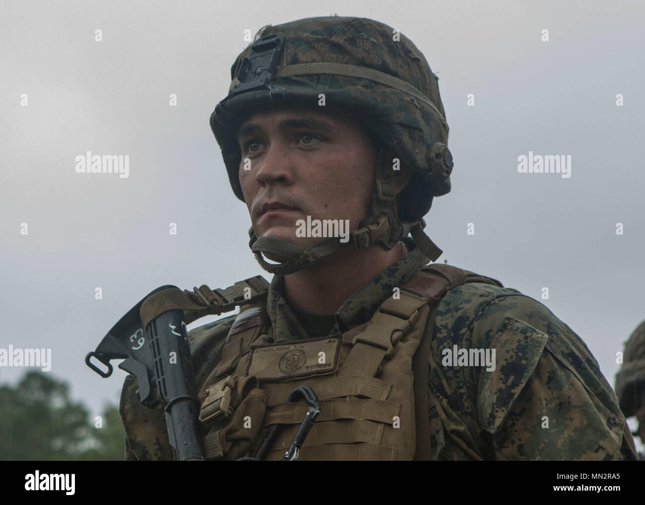 U.S. Marine Corps Cpl. Tyler A. Starlings, rifleman, with Kilo company ...