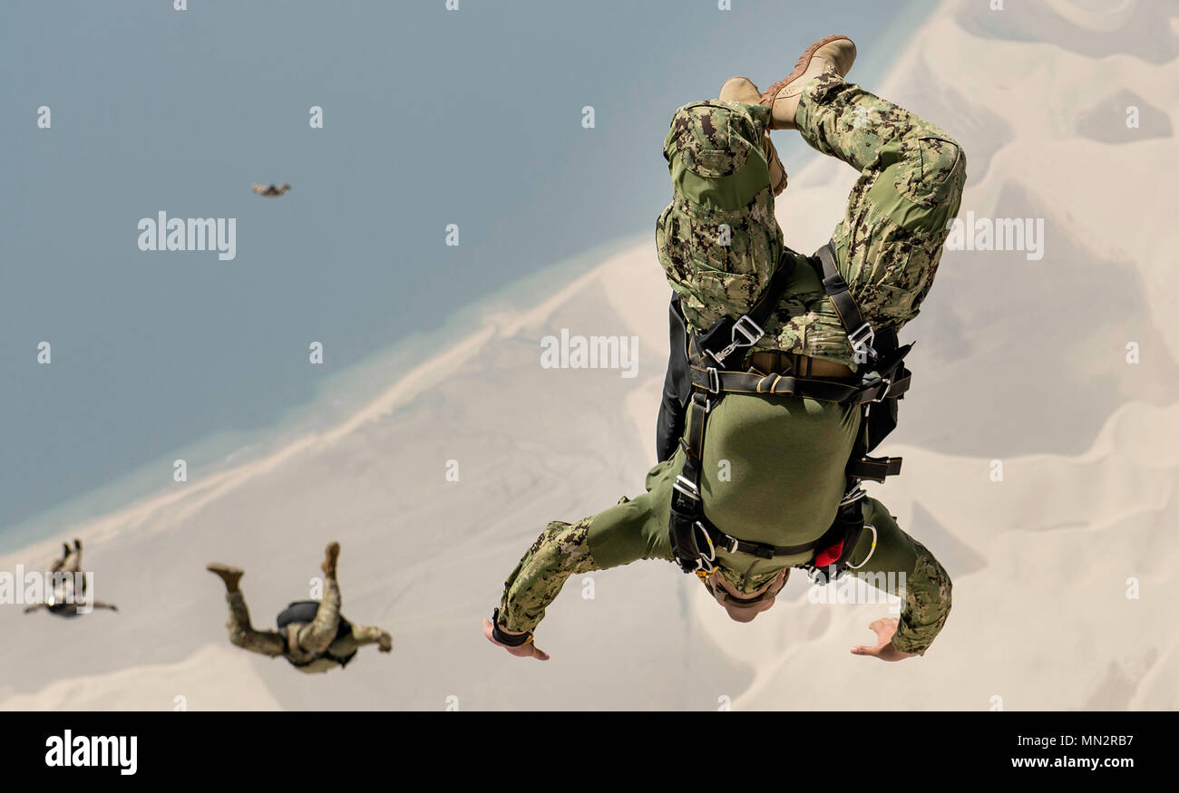 U.S. special operations members conduct a military free-fall Friendship ...