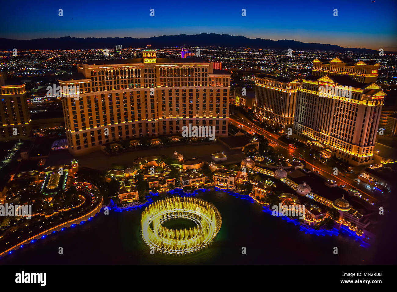 Las Vegas strip in Nevada as seen at night USA Stock Photo - Alamy