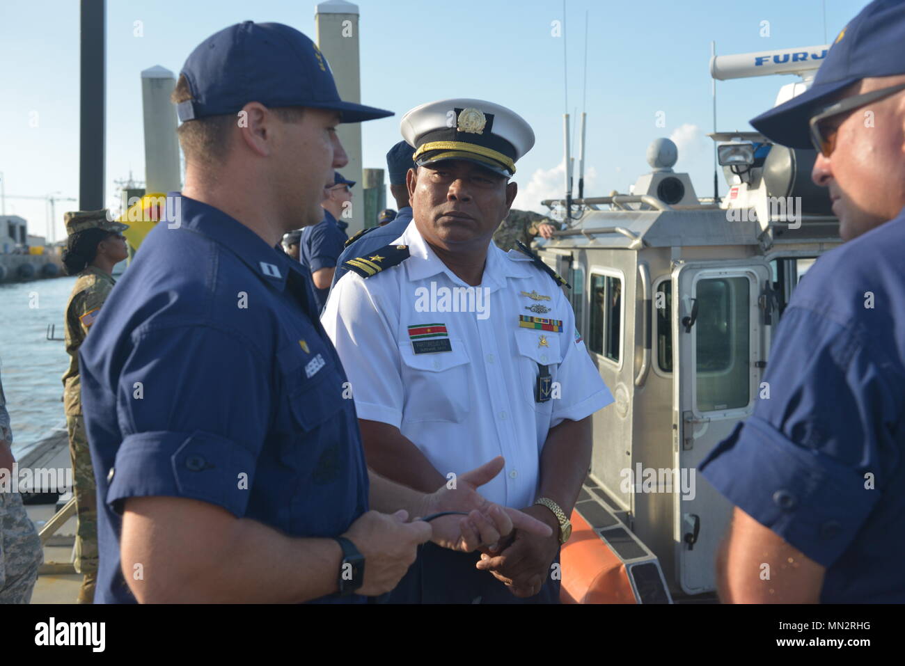 Commanding officer of coast guard station miami beach hi-res stock ...