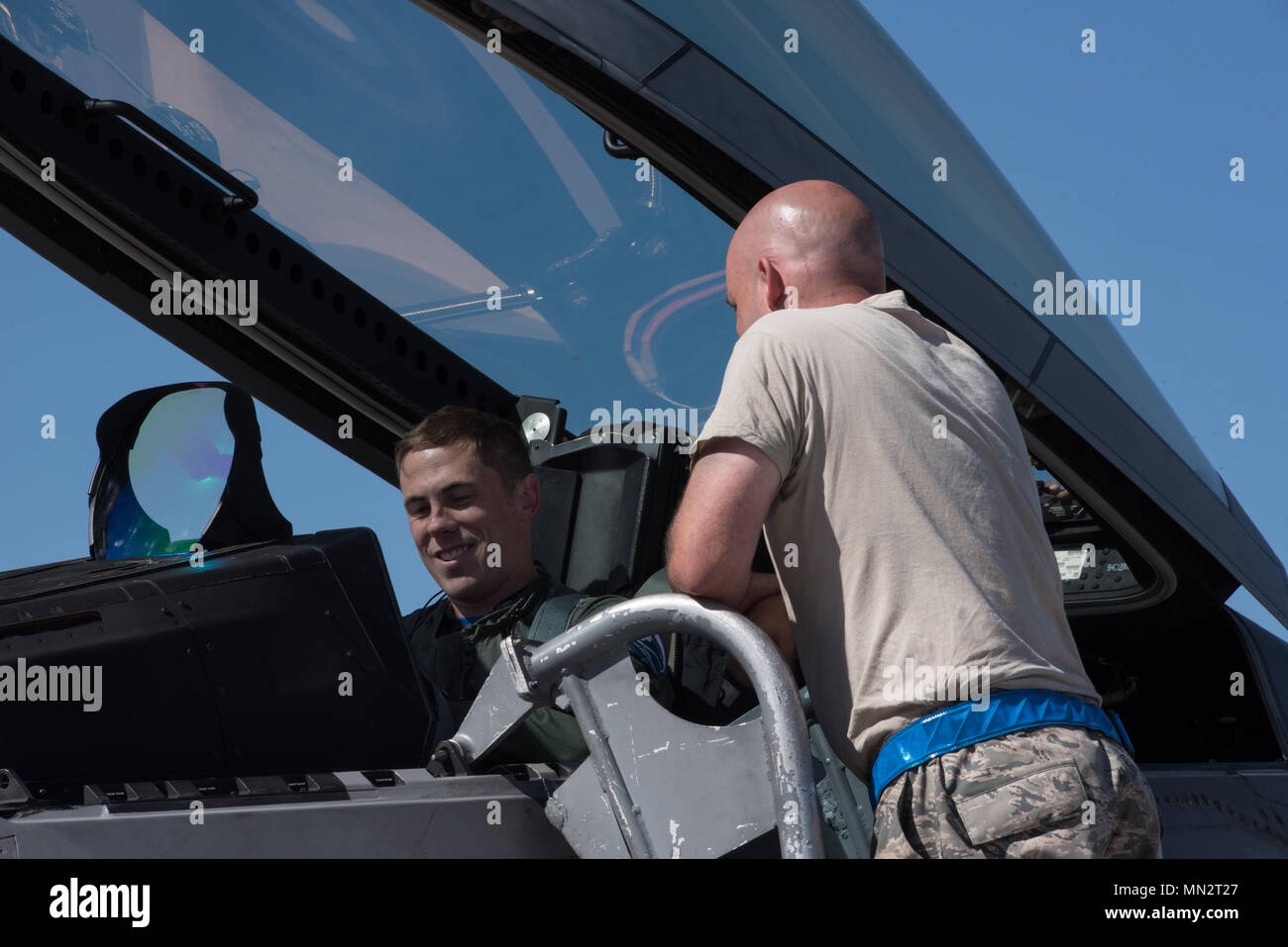 U.S Air Force Capt. Kidnap, 94th Fighter Squadron F-22 Raptor pilot ...