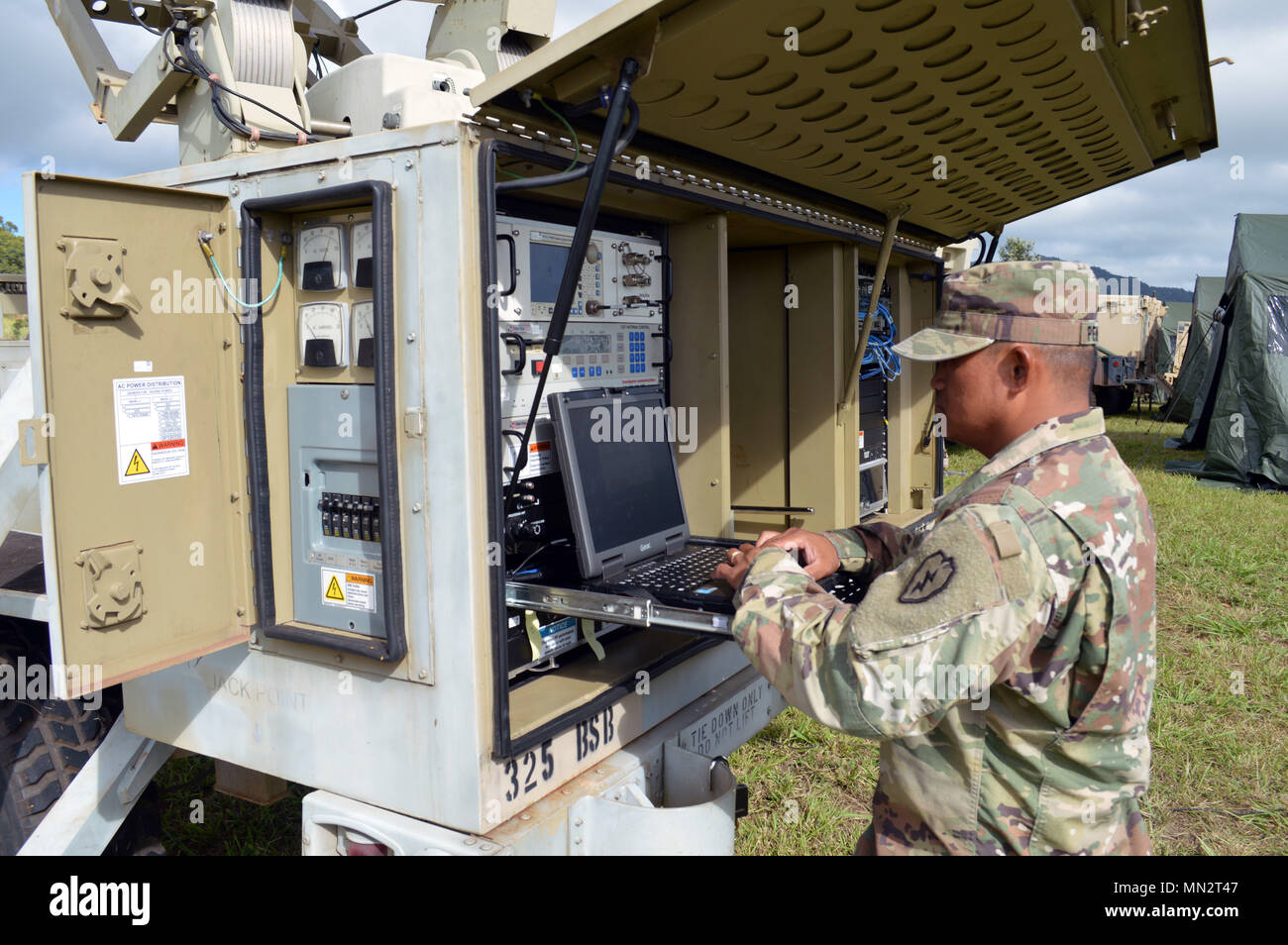 Sgt. Rowel Penaflor, a signal Soldier assigned to the 325th Brigade ...