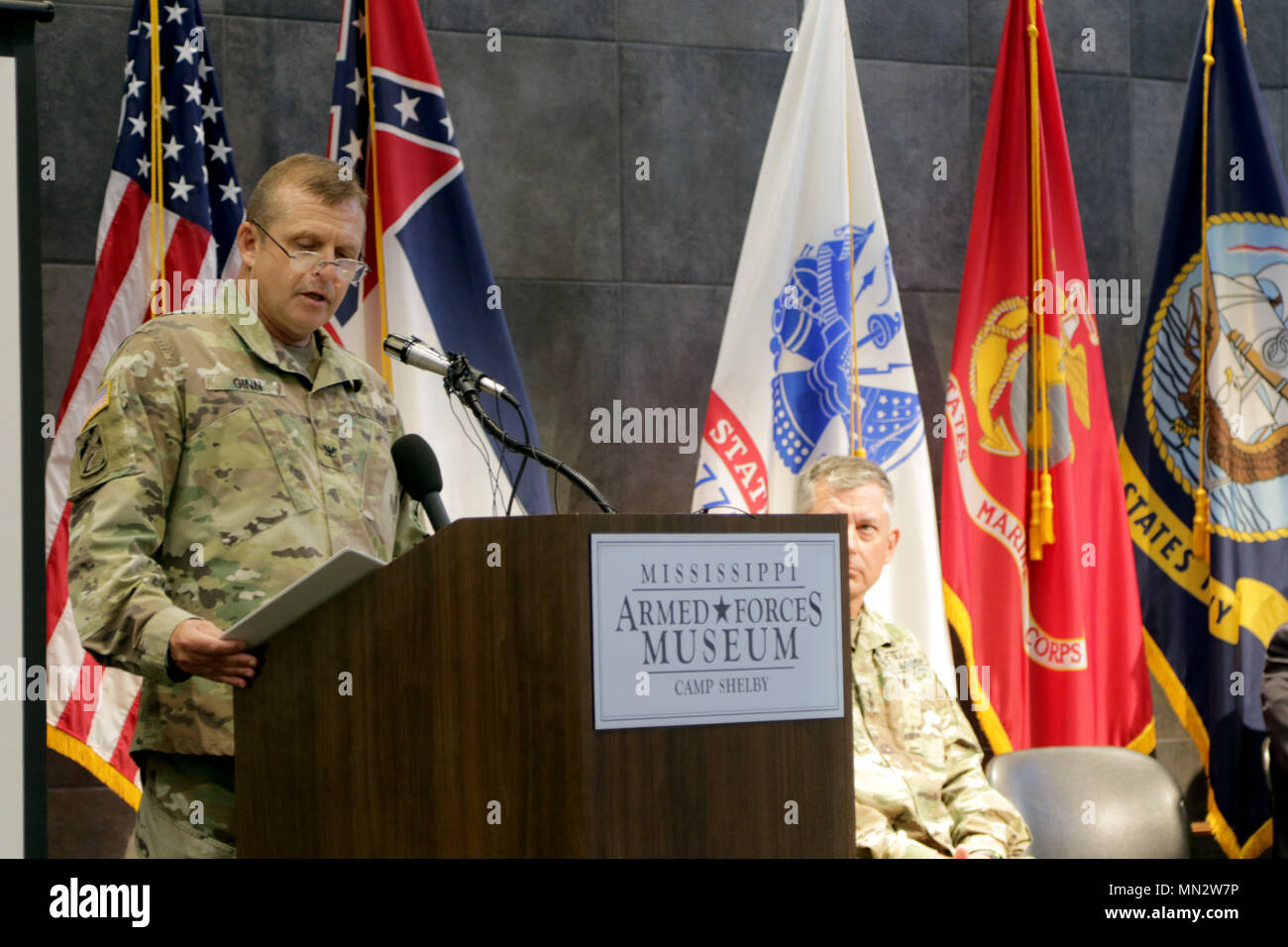 Colonel Bobby Ginn, Camp Shelby Joint Forces Training Center commander ...