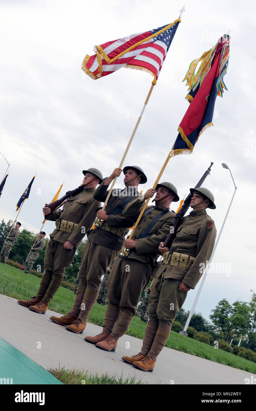 Soldiers of the Commanding General’s Mounted Color Guard, dressed in ...
