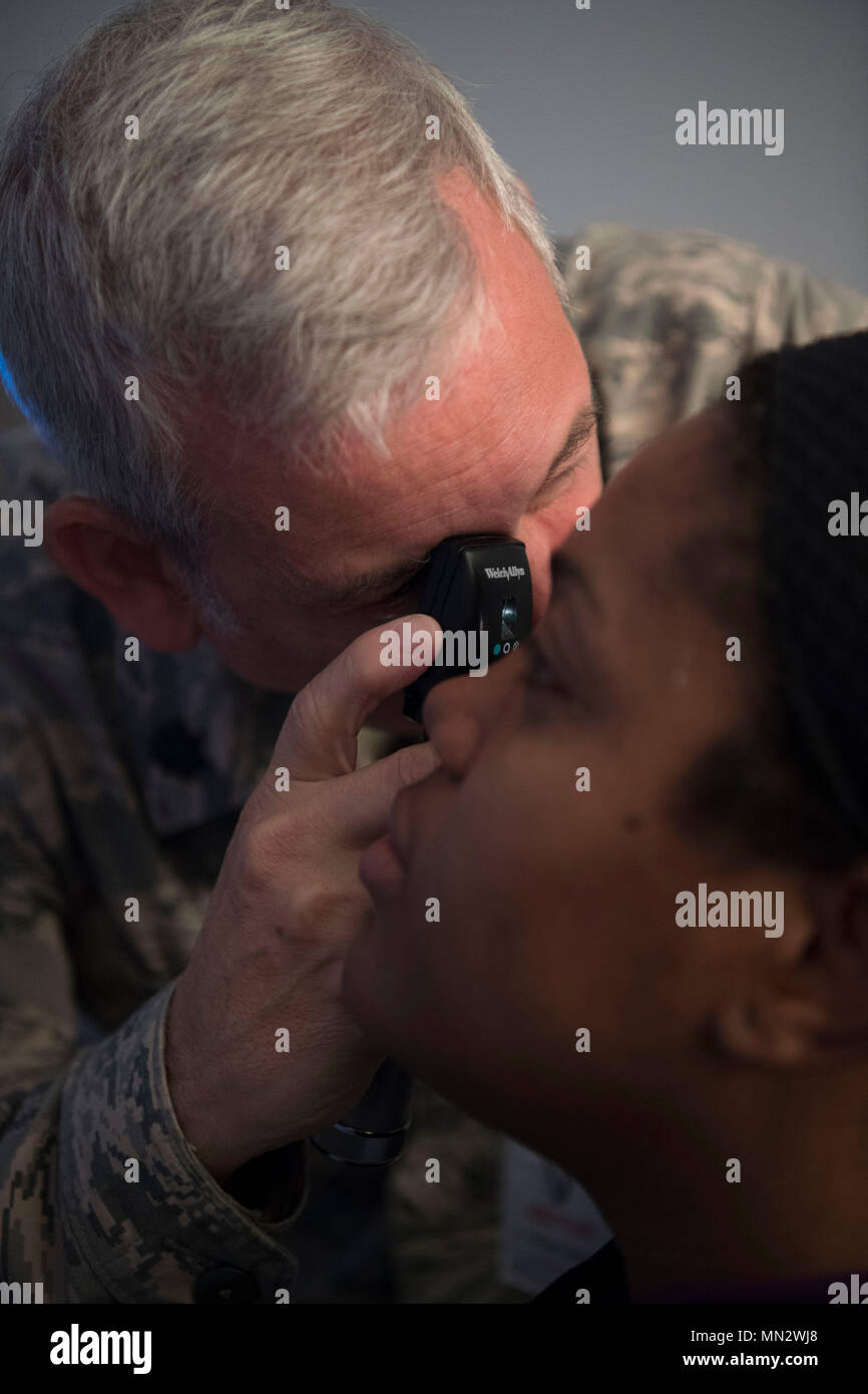 U.S. Air Force Lt. Col. John Wiles, an optometrist with the 130th ...
