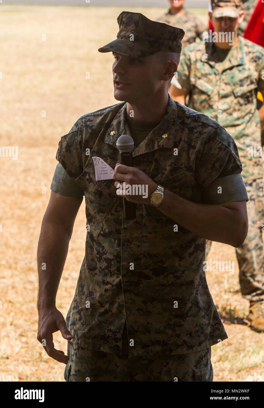 Maj. Gary Keefer, the incoming commanding officer of India Co., Marine ...