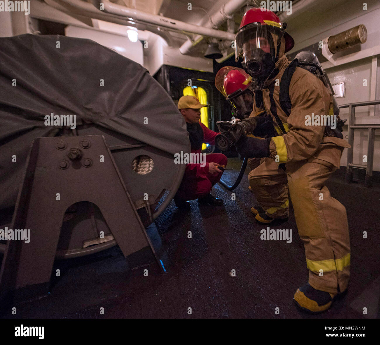 Firefighting hose handling techniques hi-res stock photography and ...
