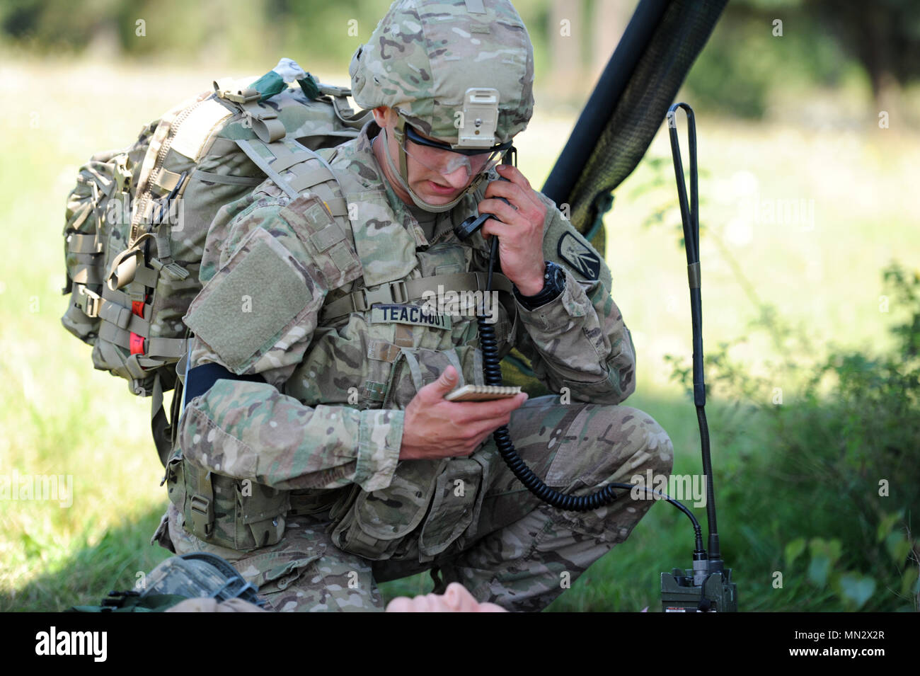 U.S. Army 1st Lt. Brian Teachout with 21st Theater Sustainment Command ...