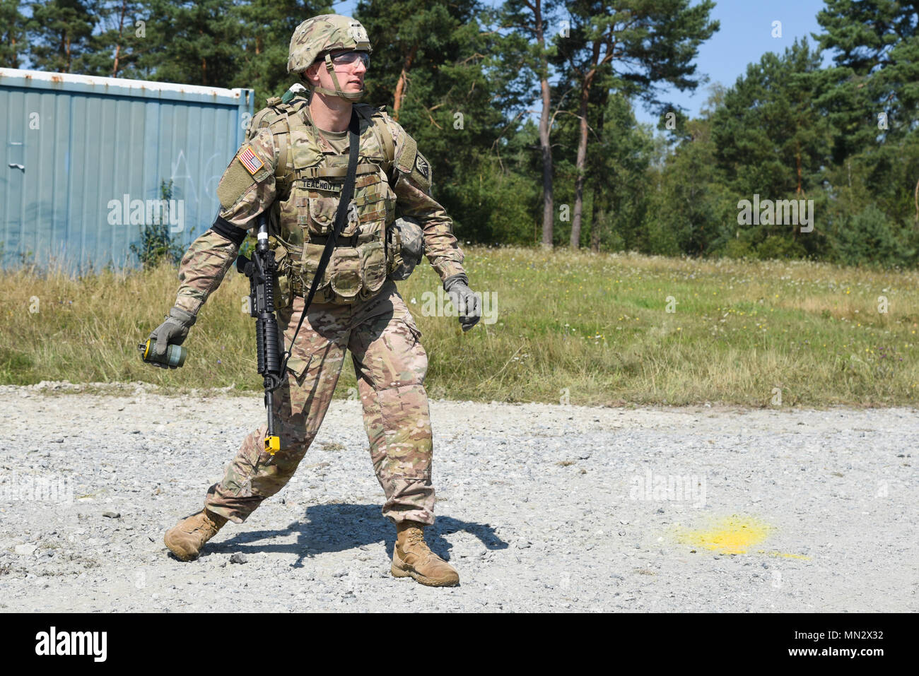 U.S. Army 1st Lt. Brian Teachout with 21st Theater Sustainment Command ...