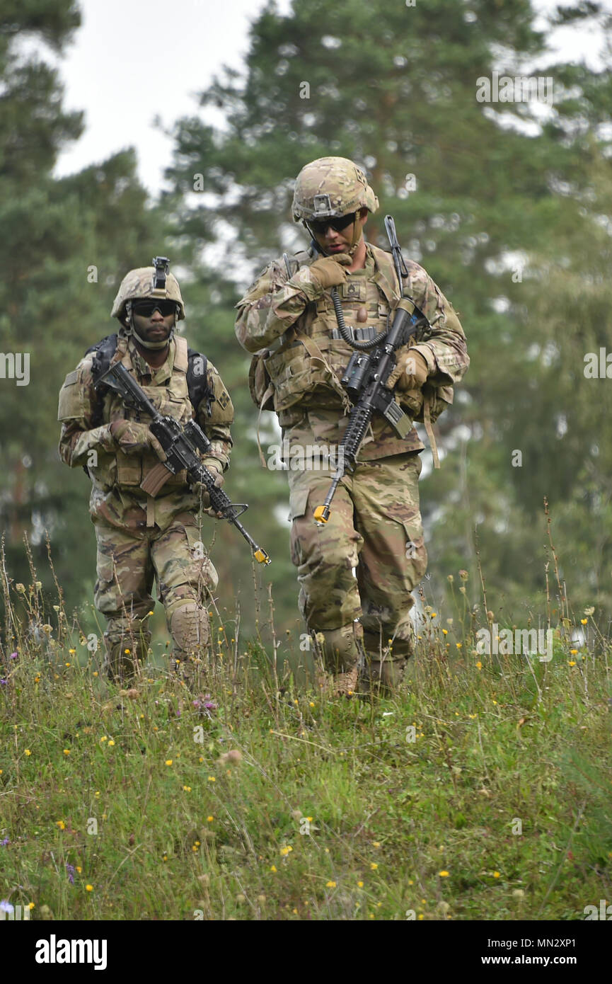 U.S. Soldiers with Alpha Company, 1st Battalion, 8th Infantry Regiment ...