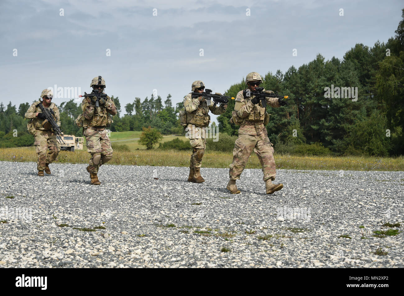 U.S. Soldiers with Alpha Company, 1st Battalion, 8th Infantry Regiment ...