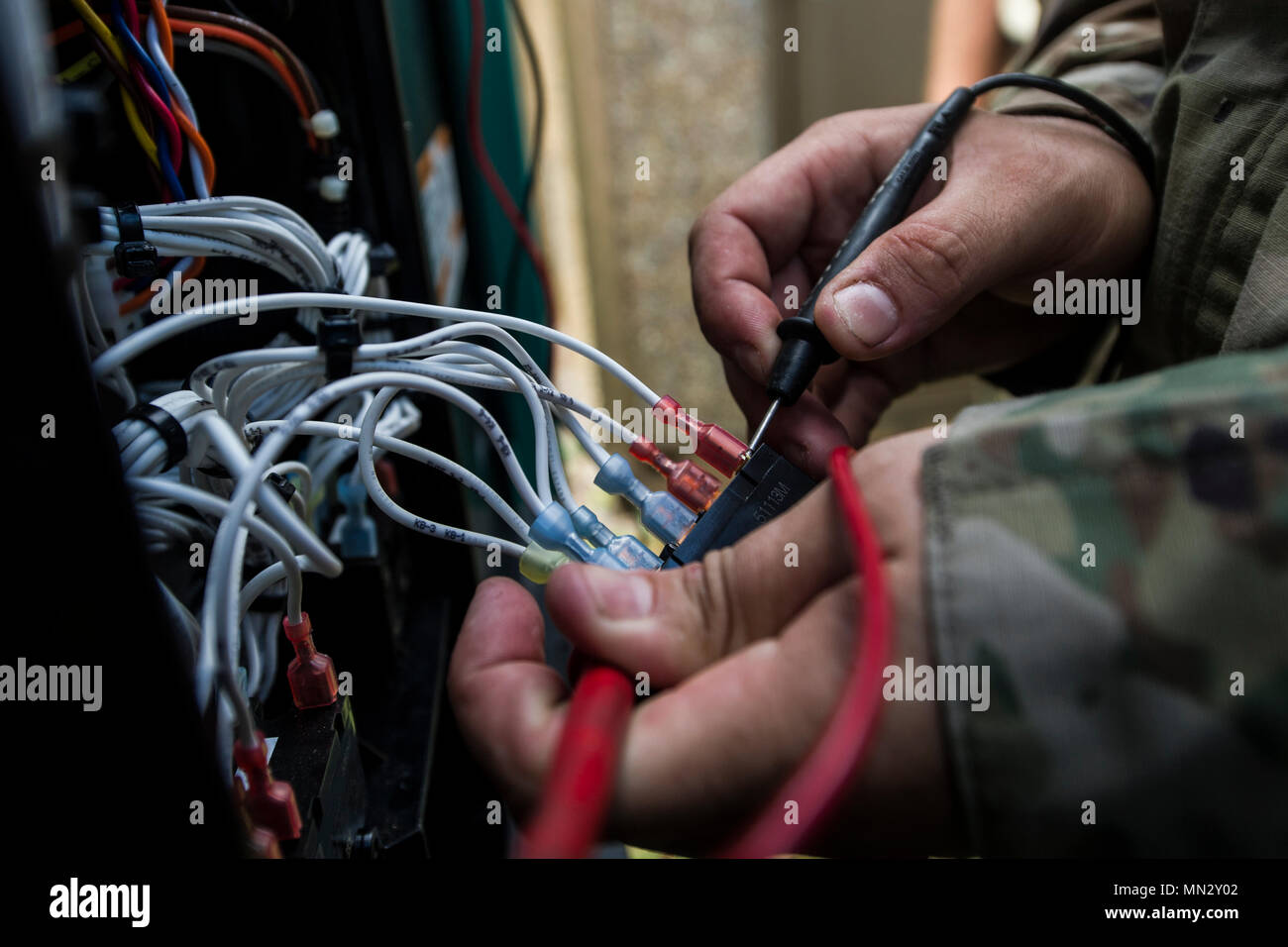 Staff Sgt. Andre LaPerle, an electrical power production technician ...