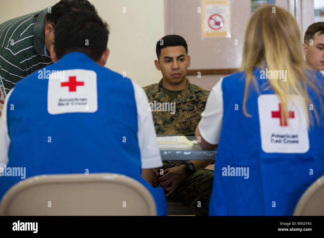 U.S. Marine Corps Cpl. Luis Rodriguez, a supply administrative clerk ...