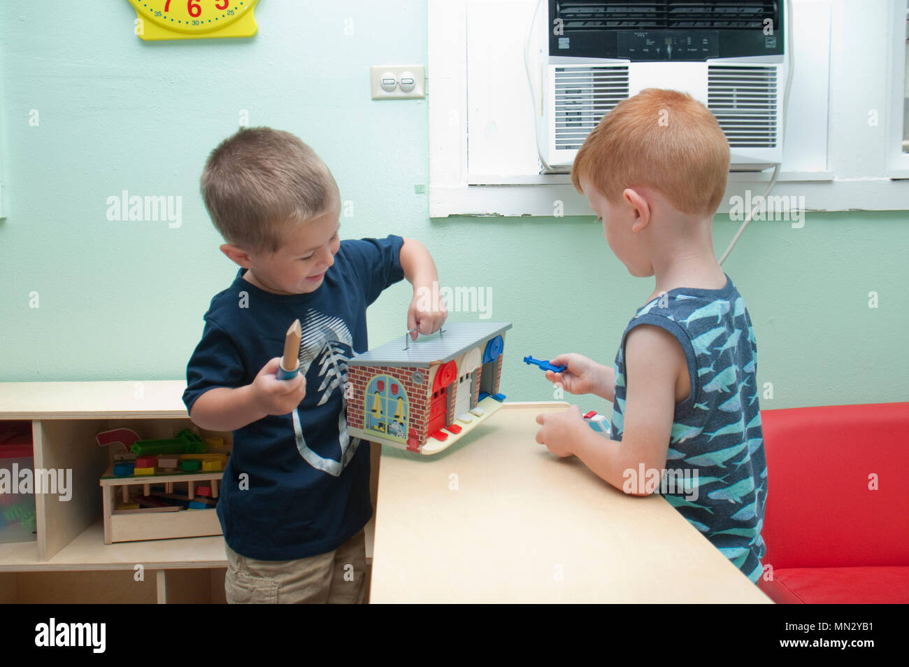 WHEELER ARMY AIRFIELD — Landon Cutlip (left) and Whitaker Pillen play ...
