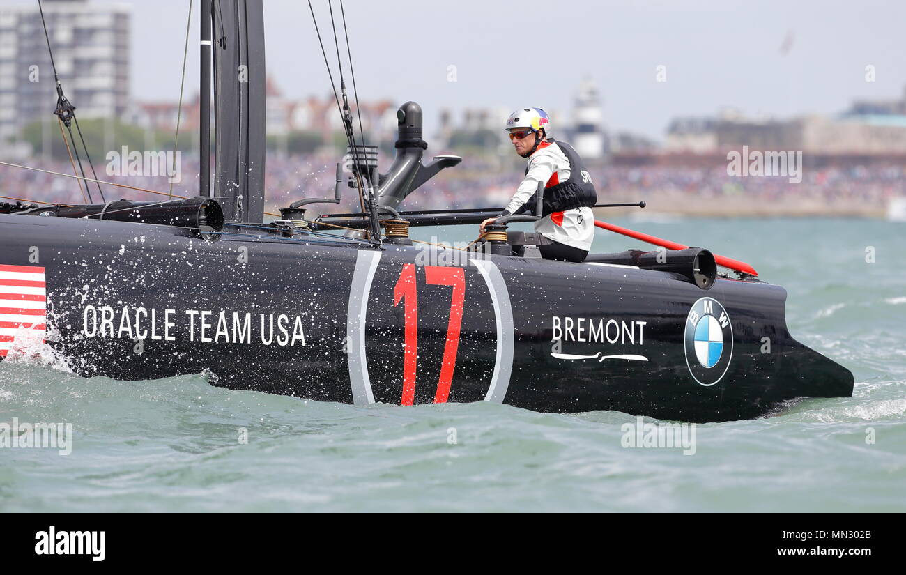 PORTSMOUTH, ENGLAND - JULY 24: Skipper Jimmy Spithaill aboard the ...