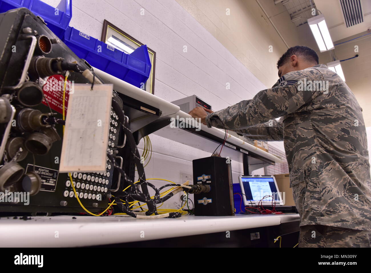 U.S. Air Force Senior Airman Christian Anthony, an electrical and ...