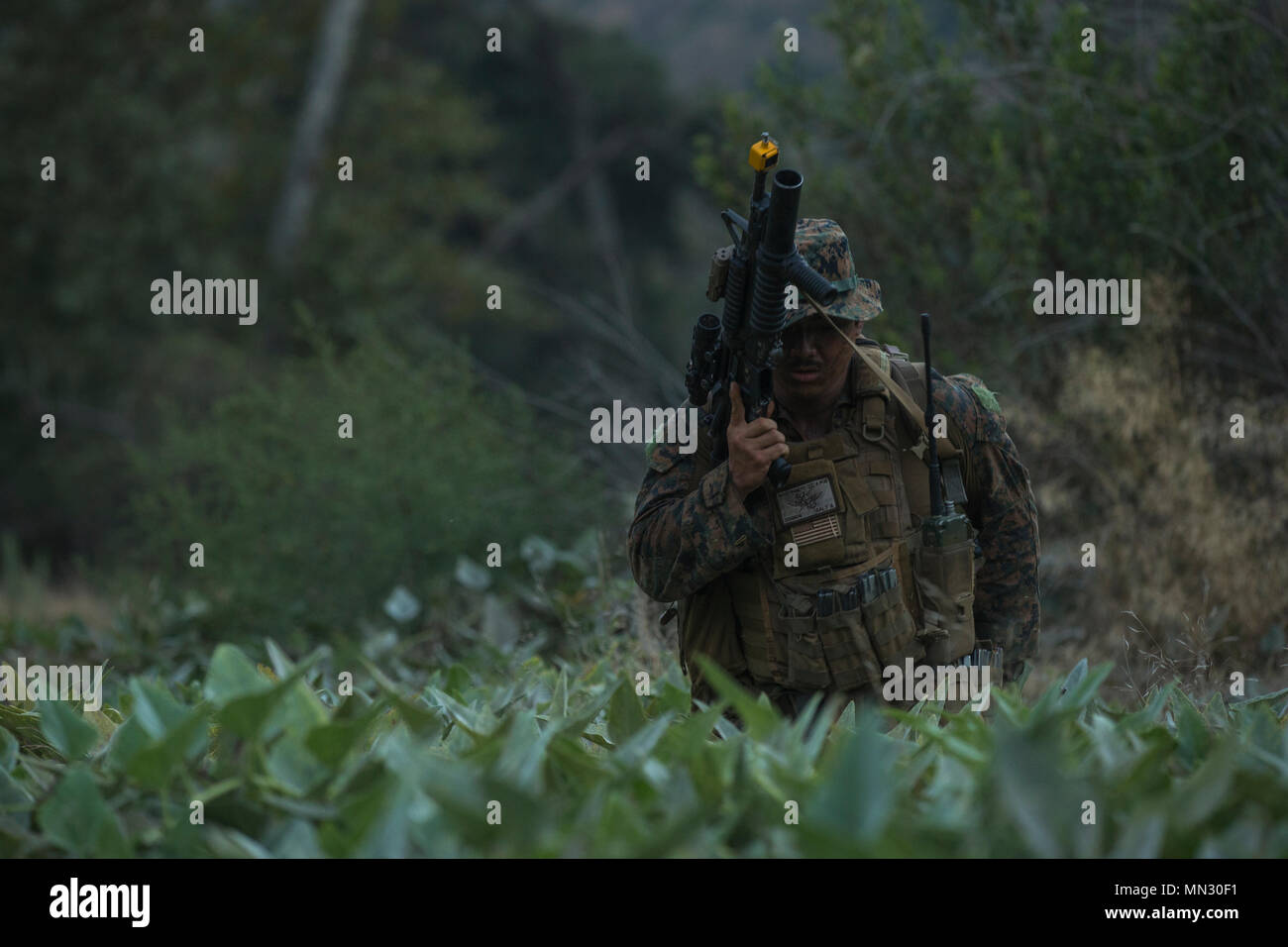 U.S. Marine Corps Sgt. David Suyatokamoto, a Fire Control Team Chief ...