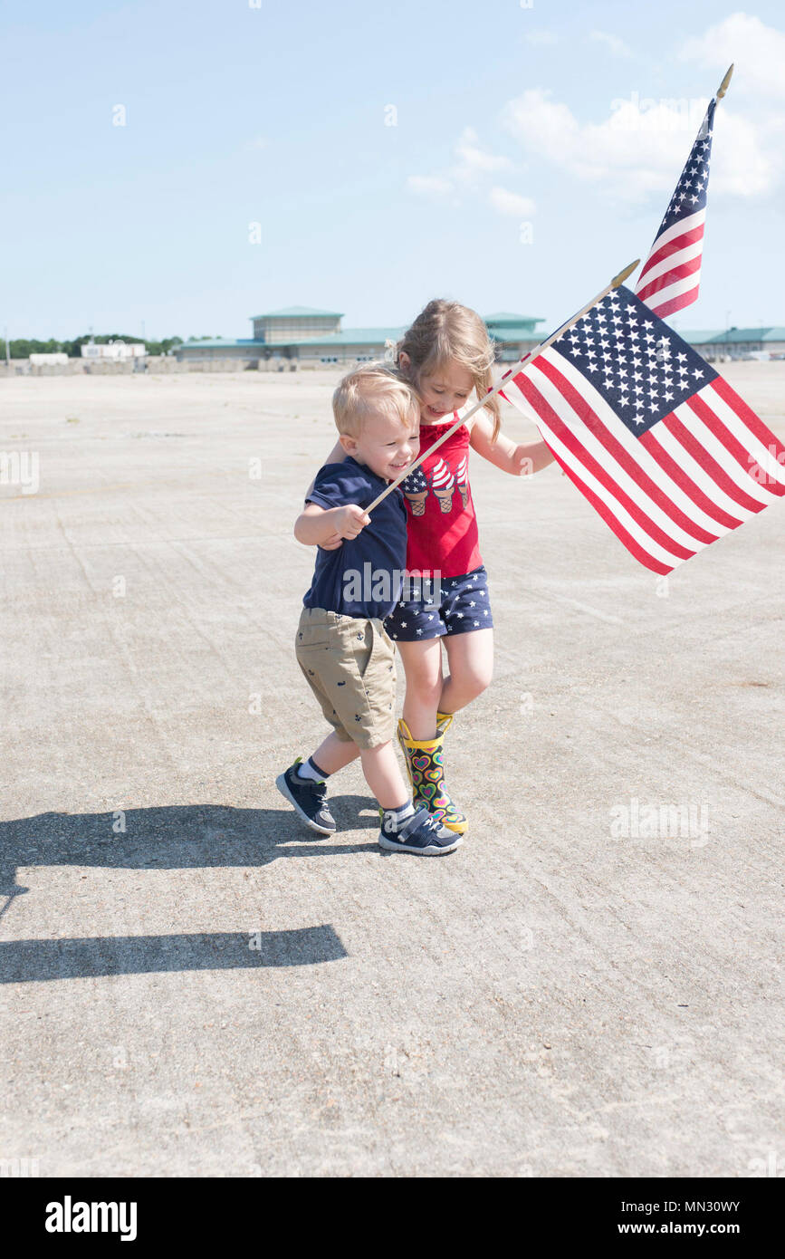102nd Intelligence Wing Security Forces Airmen are greeted upon their ...