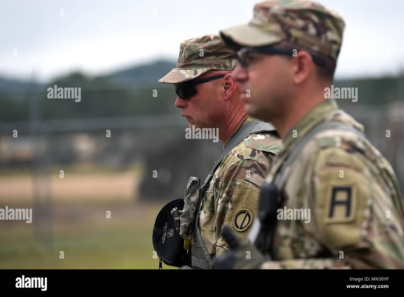 Army Reserve Chief Warrant Officer 5 Eric Nordy, left, Command Chief ...