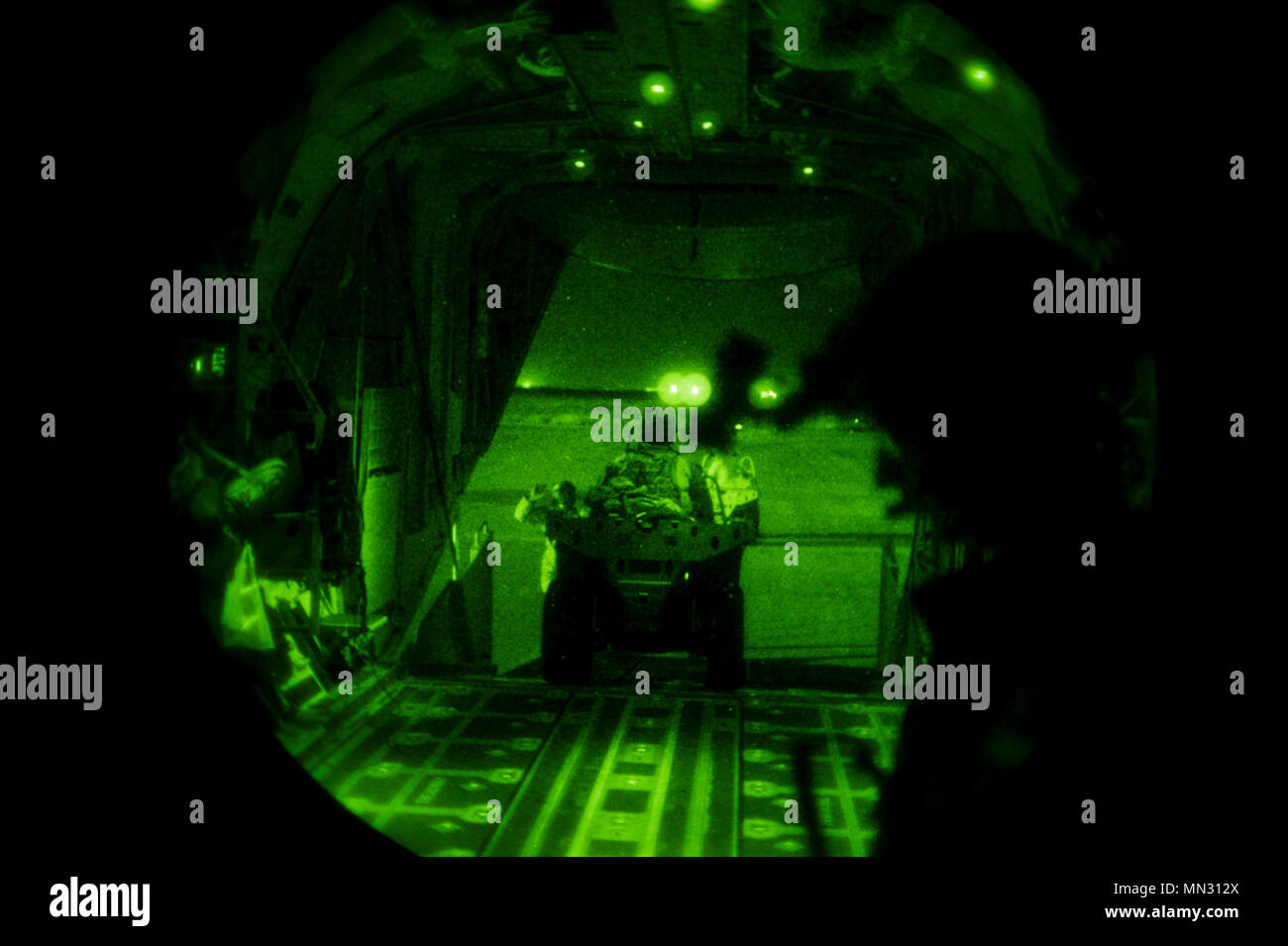 An infiltration is performed during an MC-130J Commando II night ...