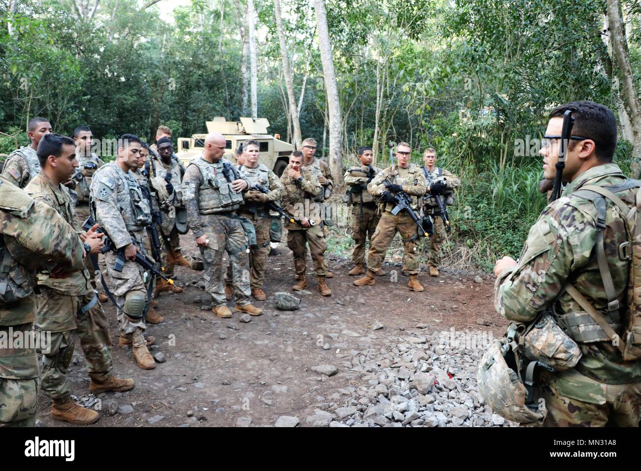 Capt. Jeremy Reynold leads an after action review for Soldiers of the ...